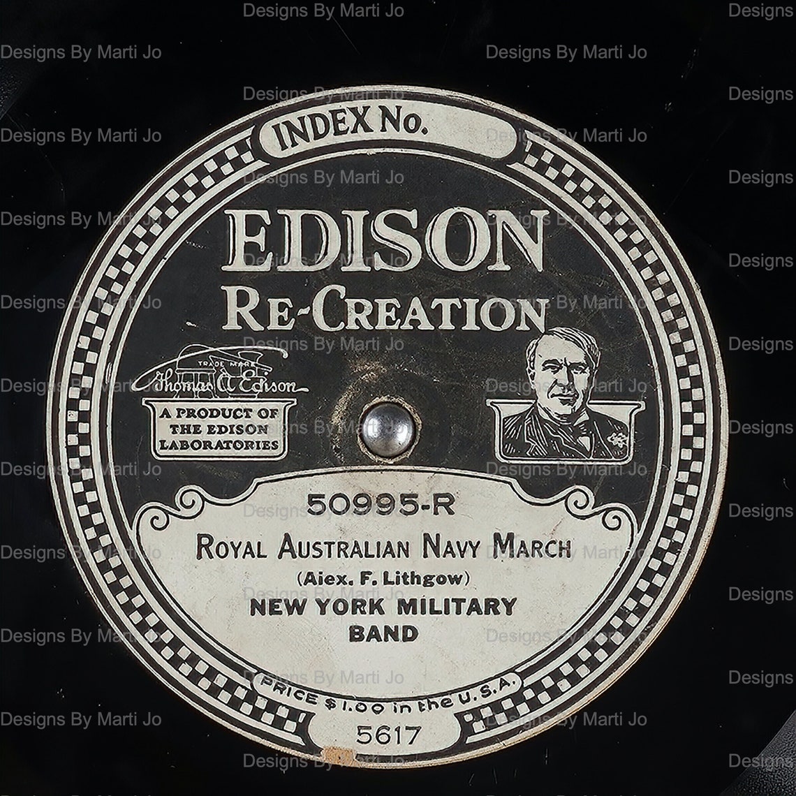 Vintage Vinyl Record Label Clipart Printable Vintage Music - Etsy