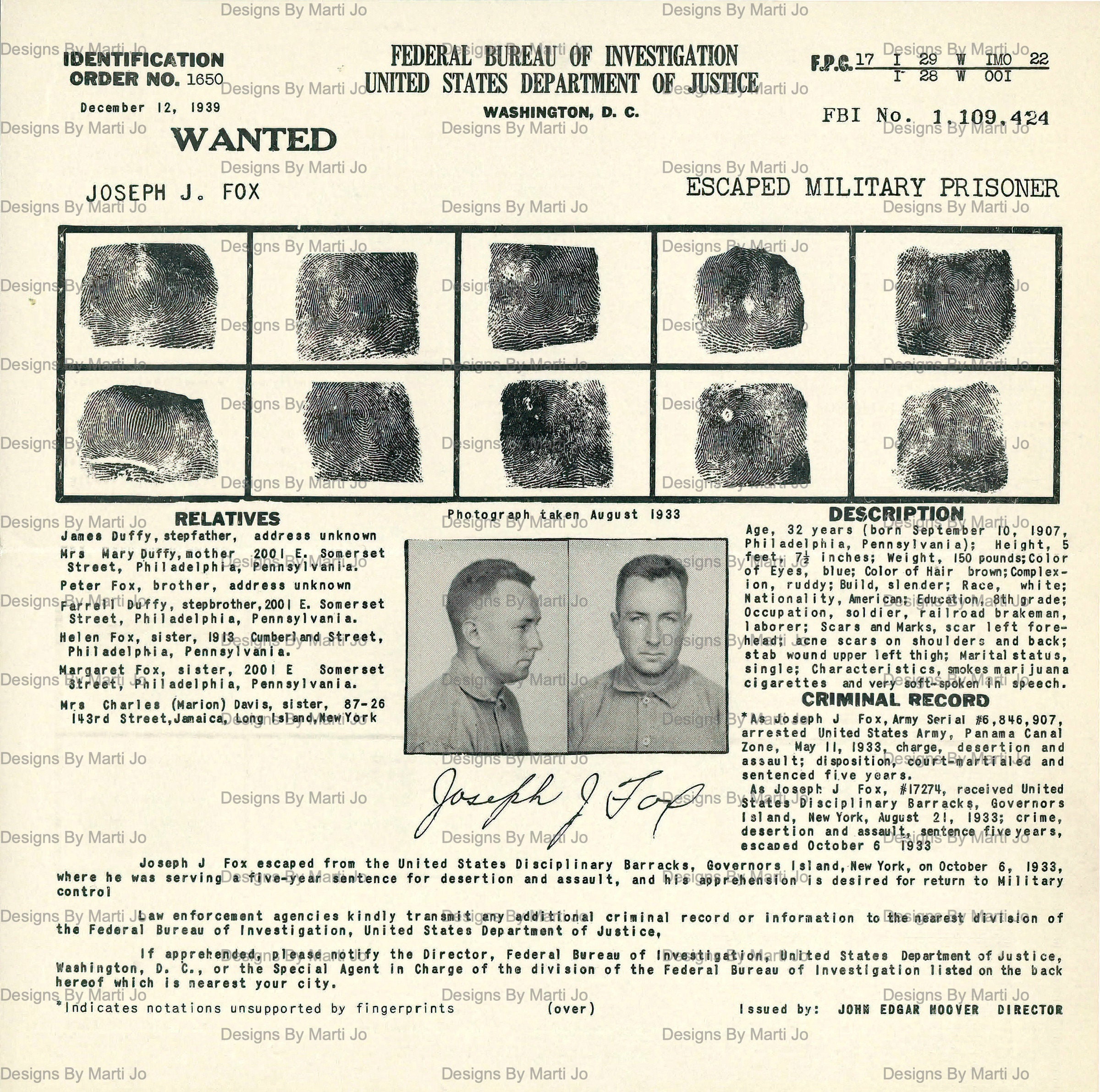 Vintage FBI Most Wanted Posters Set 1 | 35 Printable FBI Post Office ...