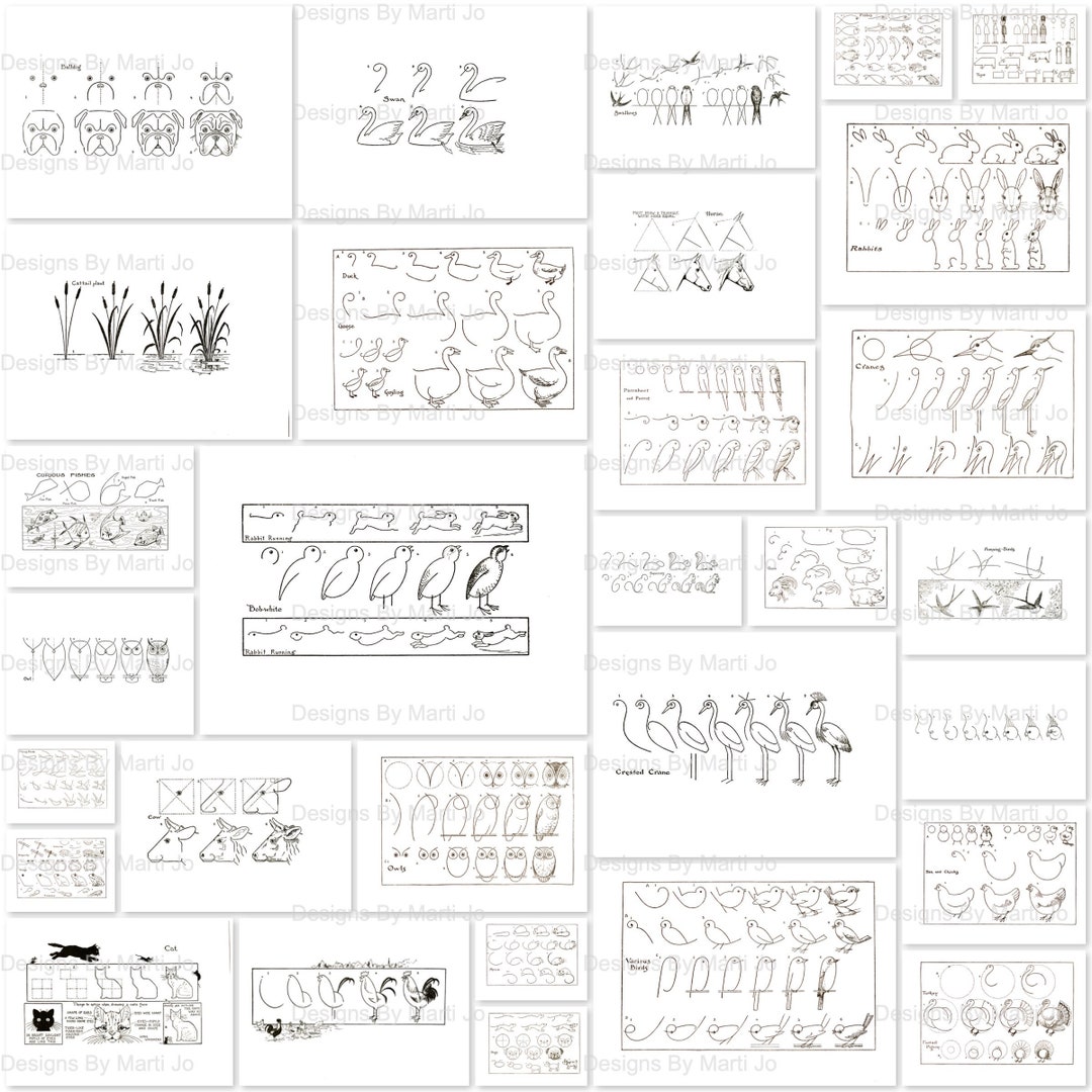 Vintage How to Draw for Kids Book PDF | Drawing for Kids | Instant ...
