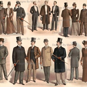 10 Vintage People Collage Set 1 | Printable Antique People Ephemera ...