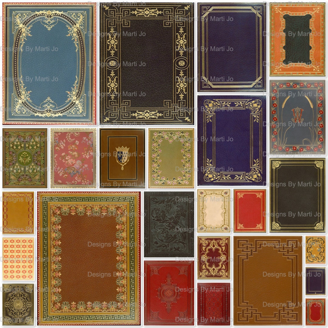 25 Vintage Printable Digital Book Cover JPG Pages Set 2 | Vintage Junk ...