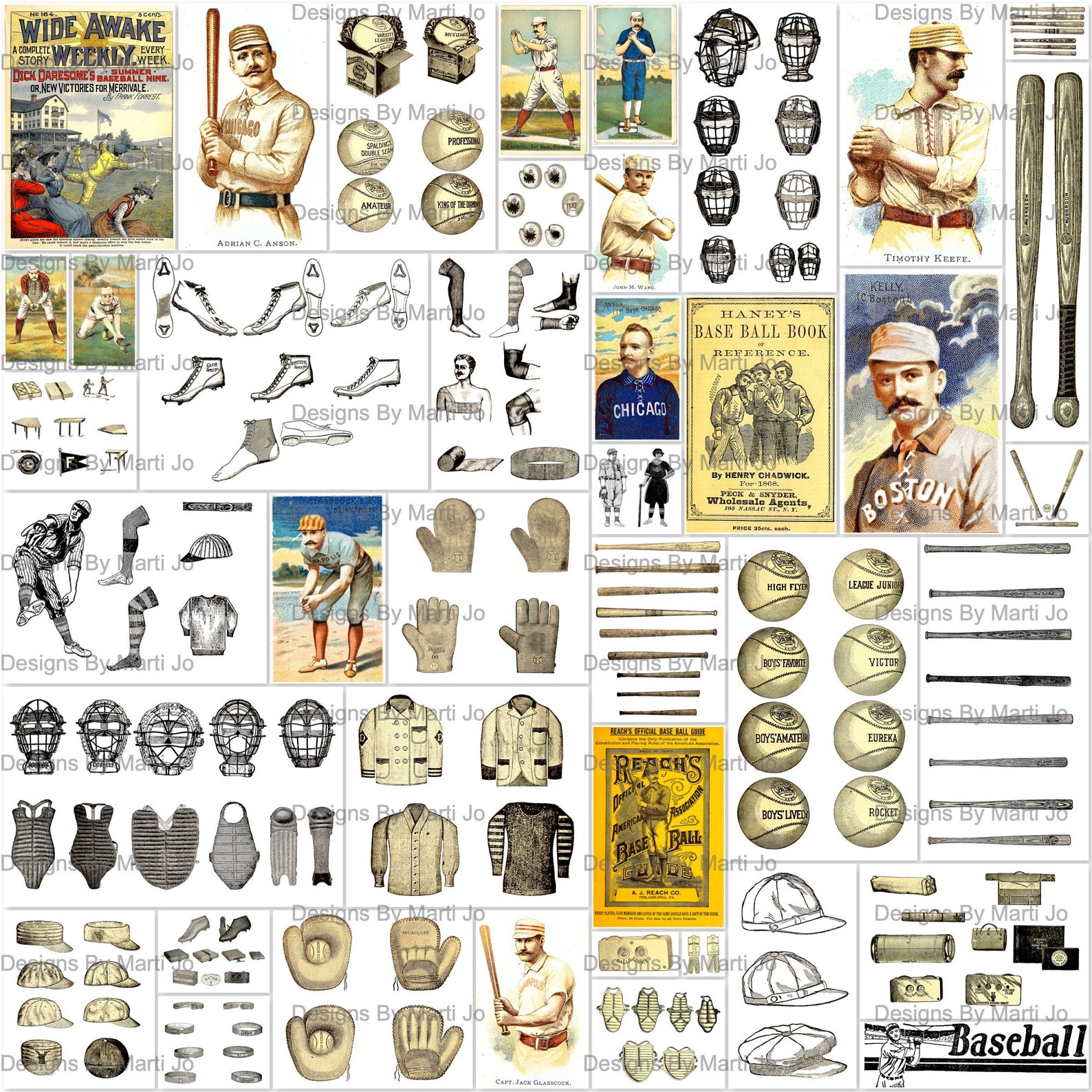 Printable Vintage Baseball Images Antique Baseball Clipart - Etsy