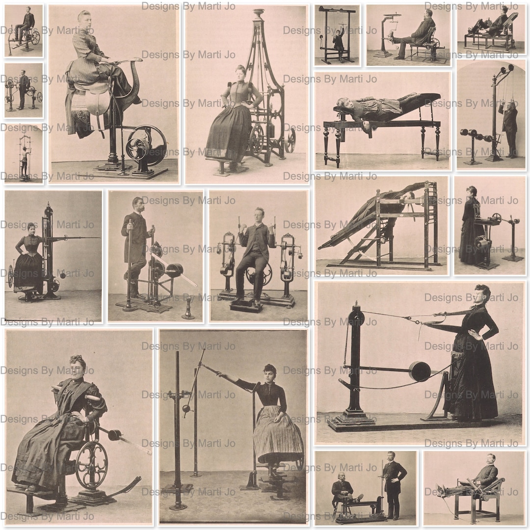Vintage Weird Exercise Machines | Printable Wacky Exercise Machines ...