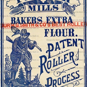 Vintage Flour Labels 1 | 50 Printable Vintage Flour Bag Labels ...