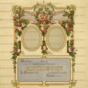Vintage Marriage Certificates Super Bundle Set 2 | 15 Printable JPG ...