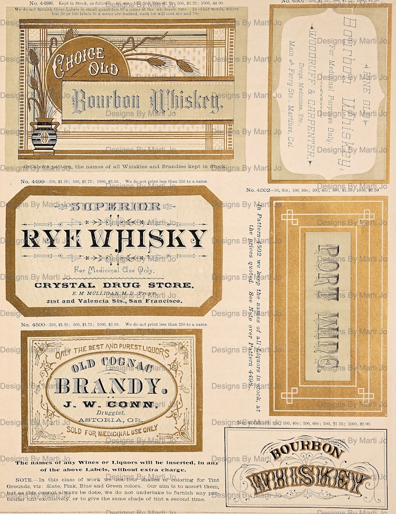 10 Vintage Apothecary Label Sheets Set 4 Printable Digital - Etsy
