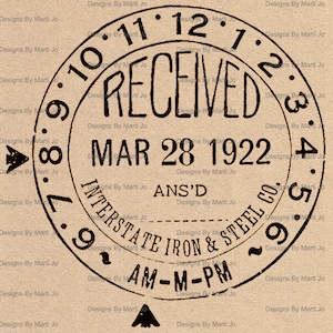 Vintage Rubber Stamp Overlays Set 2 | 50 Individual PNG Files of ...