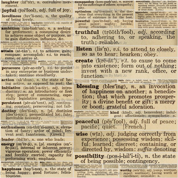 Dictionary Words On A Page