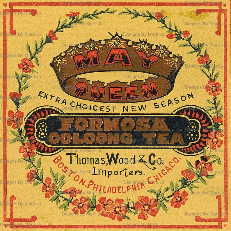 Vintage Tea Labels Vintage Coffee Label 35 Digitable Food - Etsy