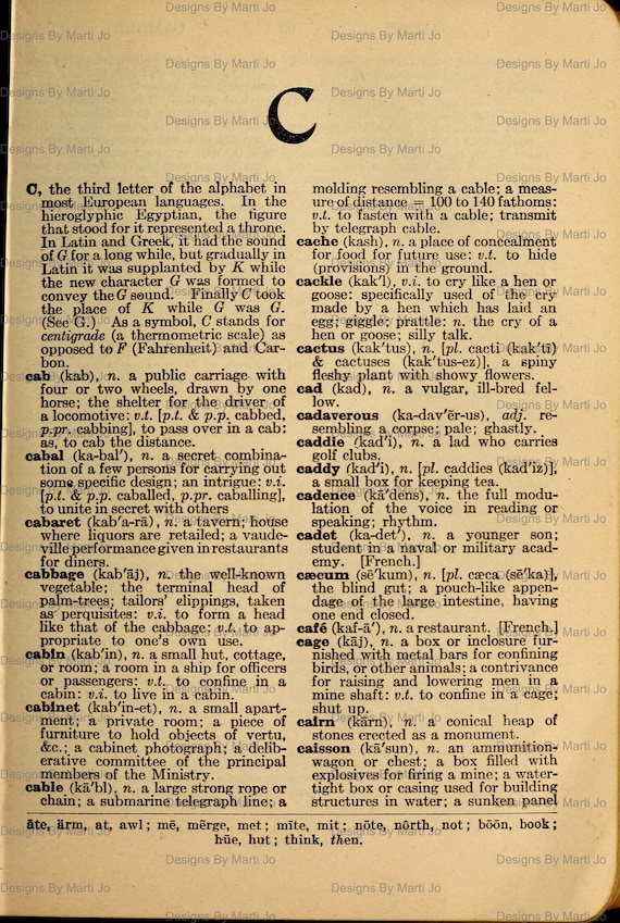Dictionary Page B