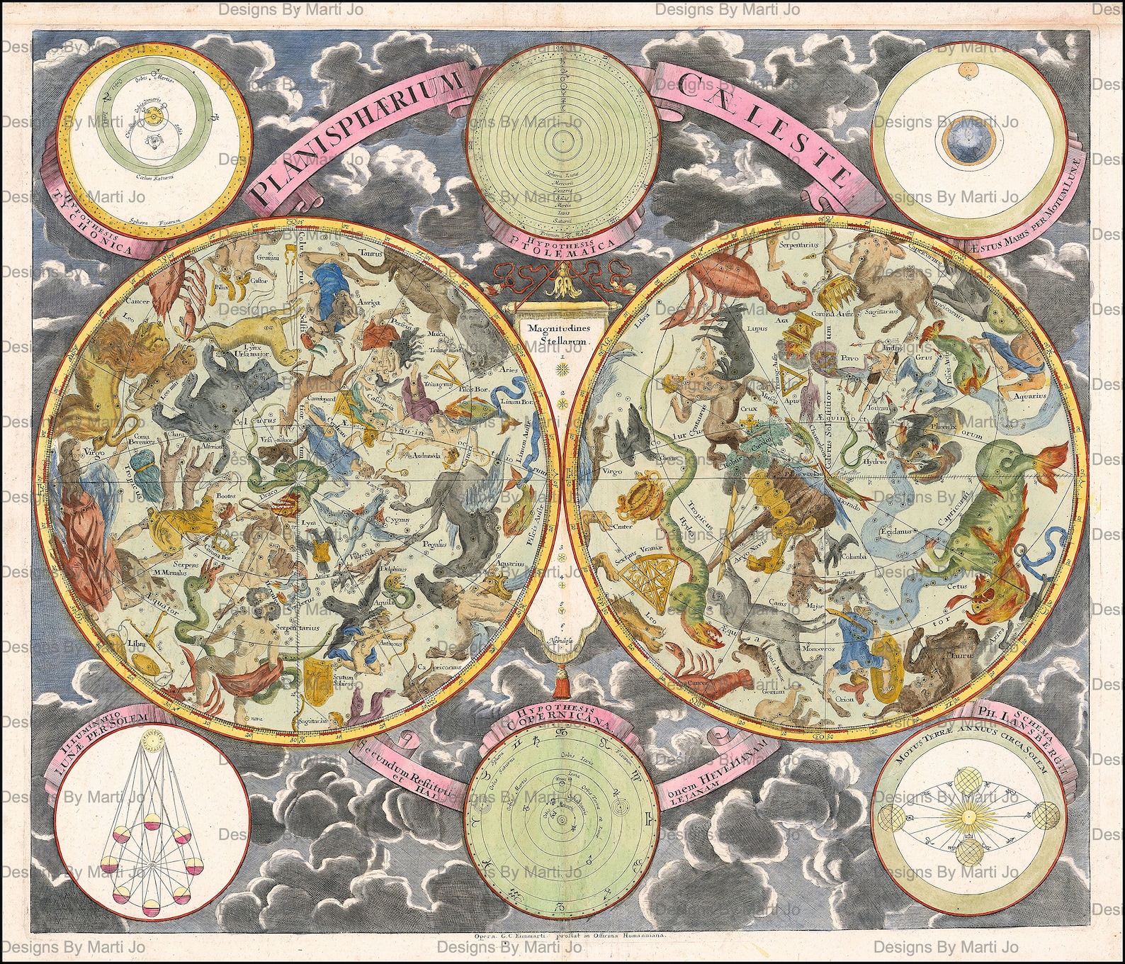 Vintage Astronomy Maps Set | 10 Antique Celestial Star Maps JPG | 11 ...