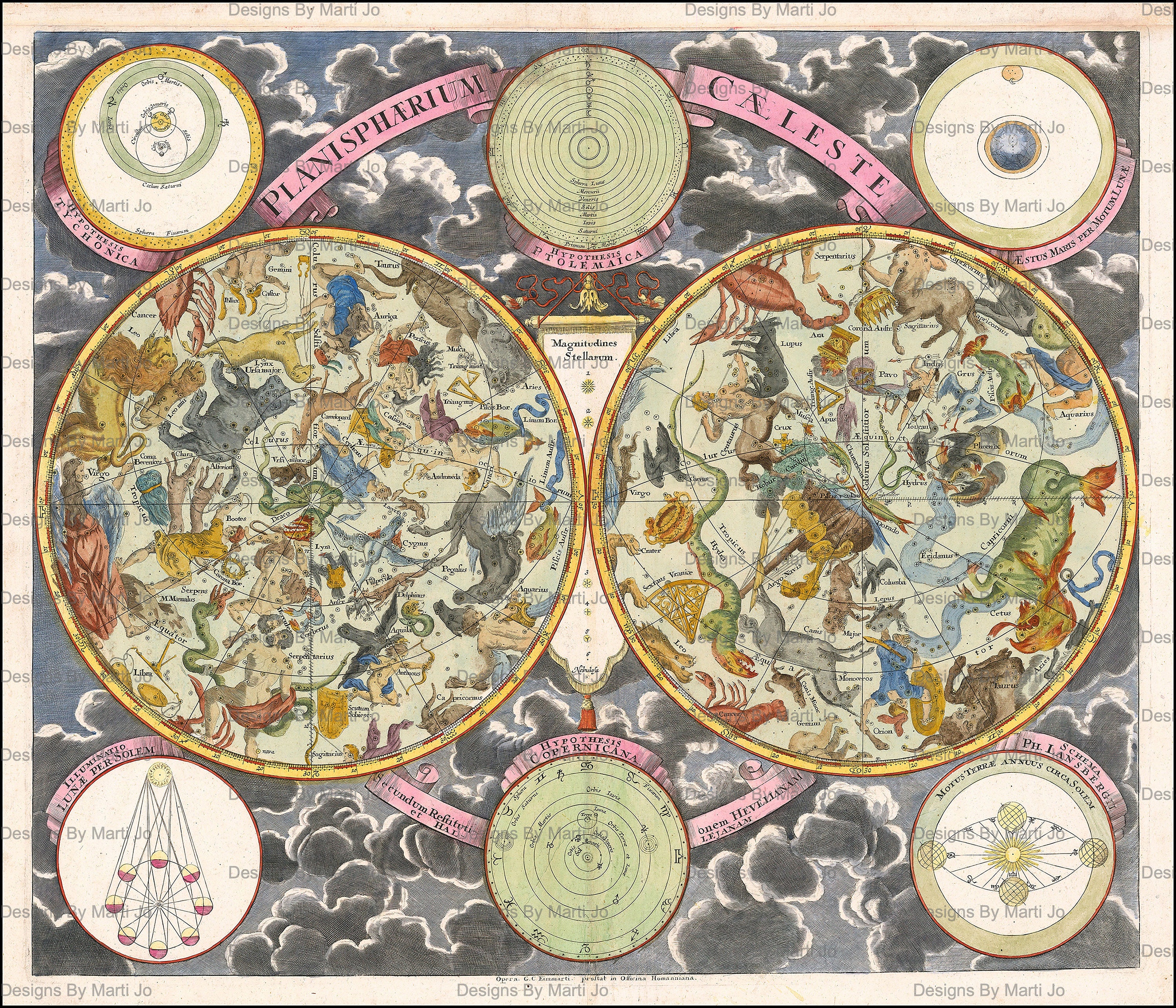 Vintage Astronomy Maps Set | 10 Antique Celestial Star Maps JPG | 11 ...
