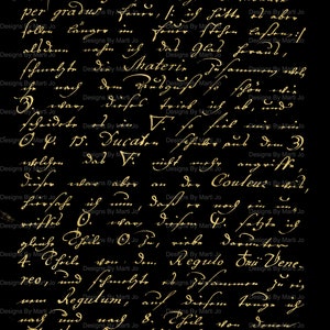 Old Handwriting Gold Overlays Set 1 | 5 Vintage Transparent Background ...