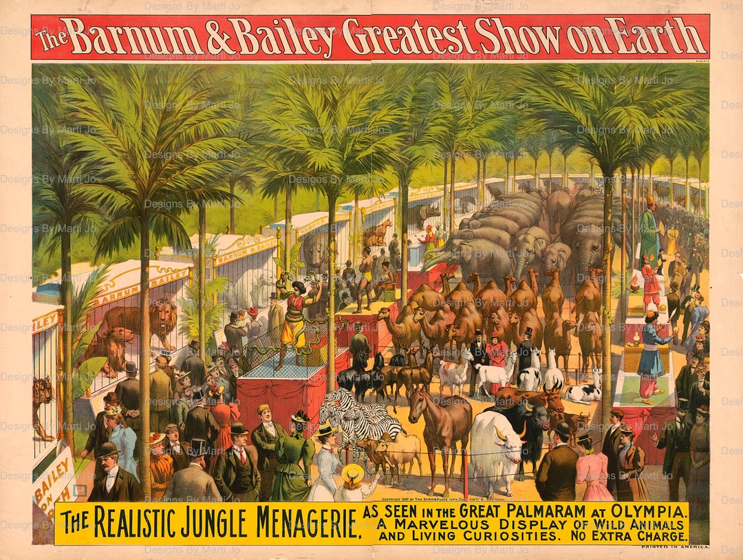 Vintage Circus Animals Poster Instant Download Printable - Etsy