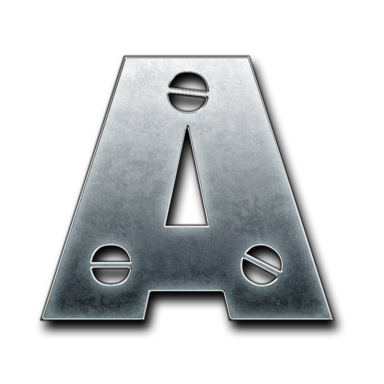 Shiny Metal Plate Letters Digital Clipart Printable Metal - Etsy