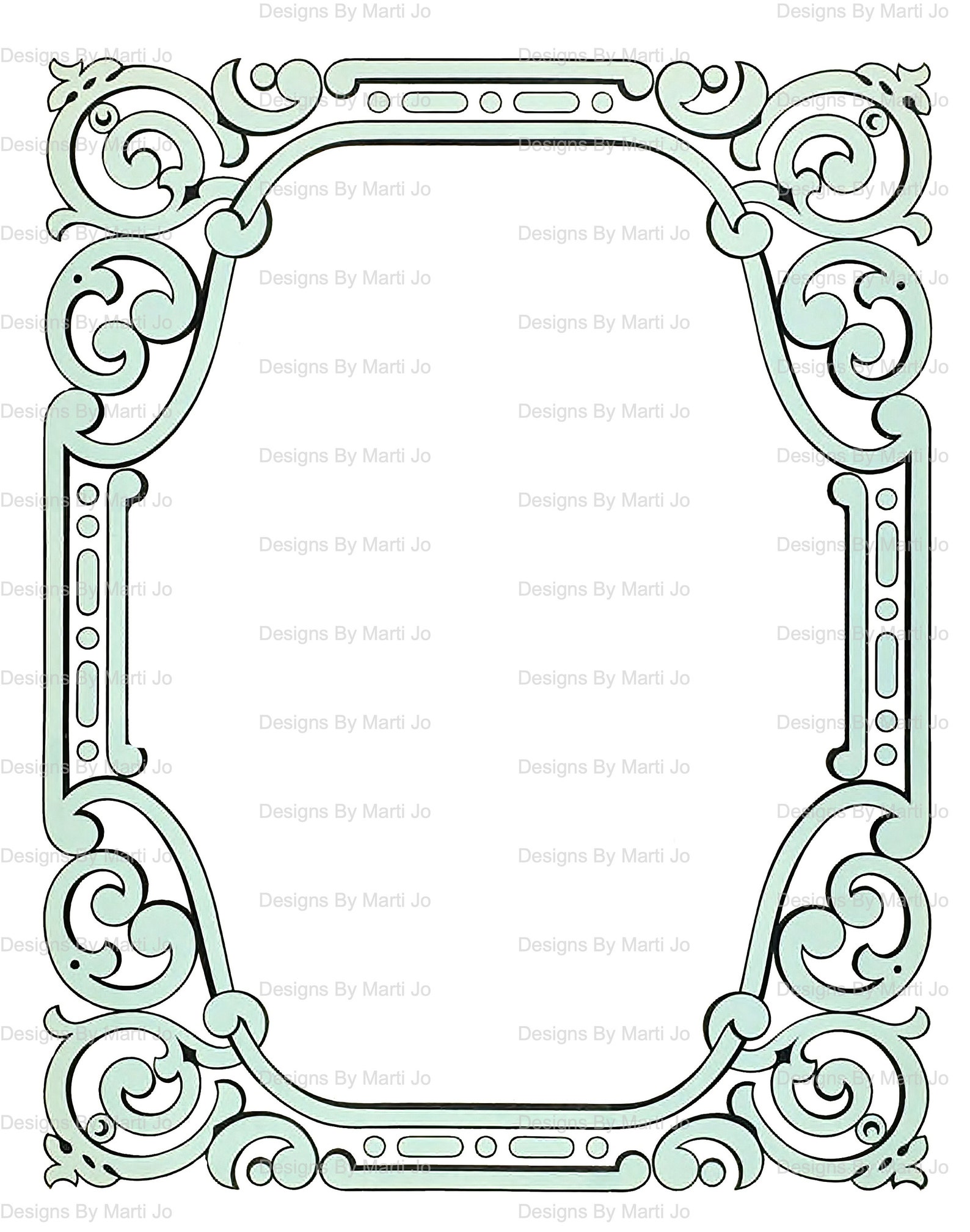 Rare Colored Vintage Digital Frames and Borders | 20 Vintage Border PNG ...