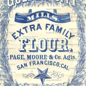 Vintage Flour Labels 1 | 50 Printable Vintage Flour Bag Labels ...