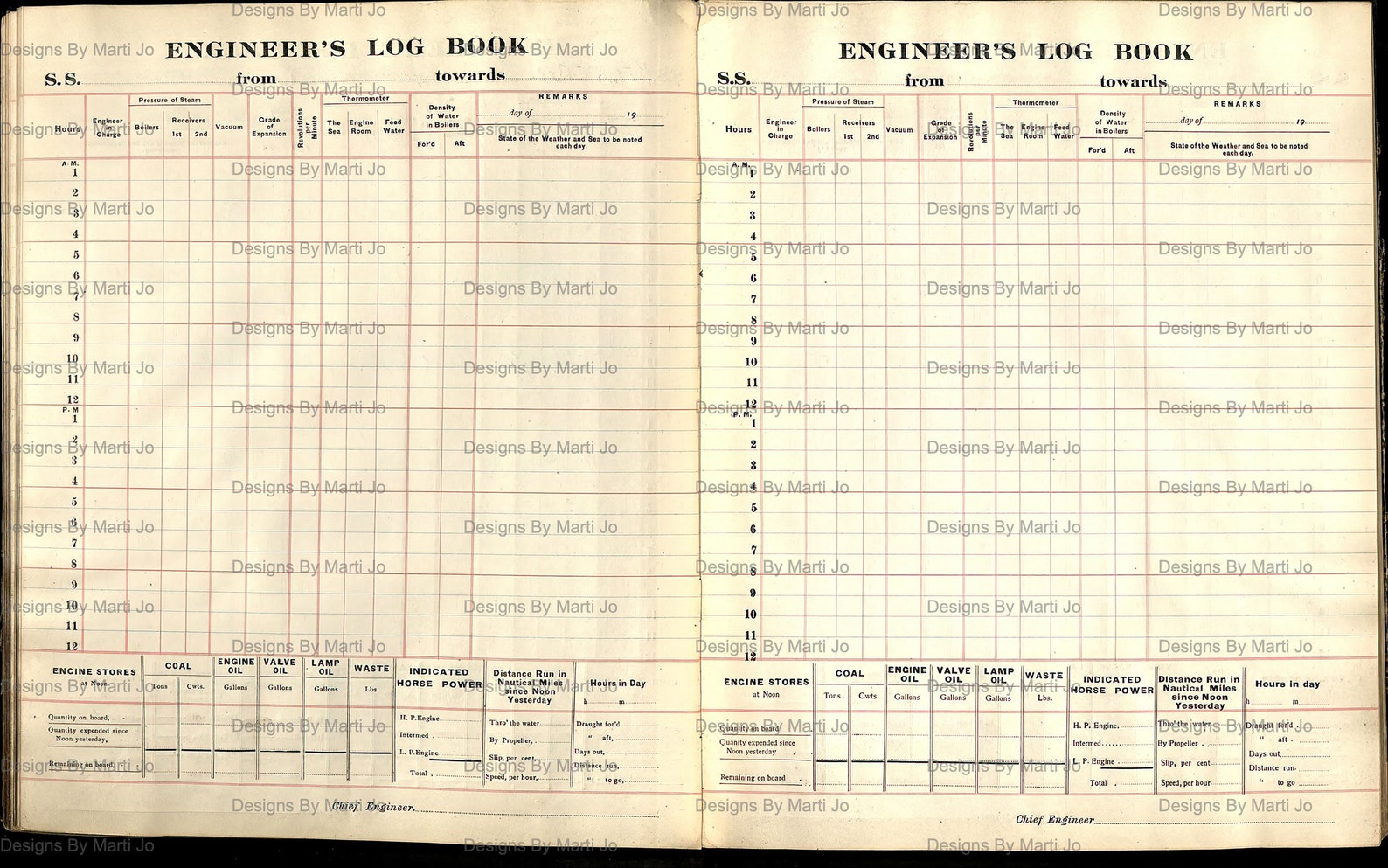 20 Vintage Printable Log Book and Journal JPG Pages Vintage - Etsy