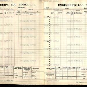 20 Vintage Printable Log Book and Journal JPG Pages | Vintage Junk ...