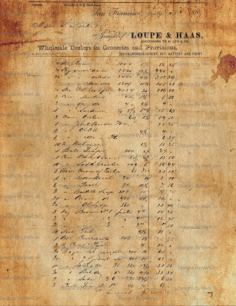 Vintage Old Invoice Overlays Set 1 | 20 Vintage Old Receipt Transparent ...
