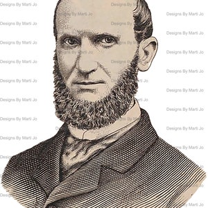 Vintage Men's Portraits | 25 Individual Engravings | 2 Different PNG ...