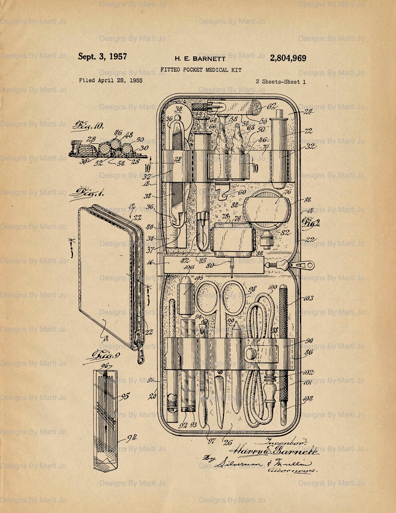 Vintage Medical Device Patent Prints | 20 Each 8.5 X 11 Regular and ...