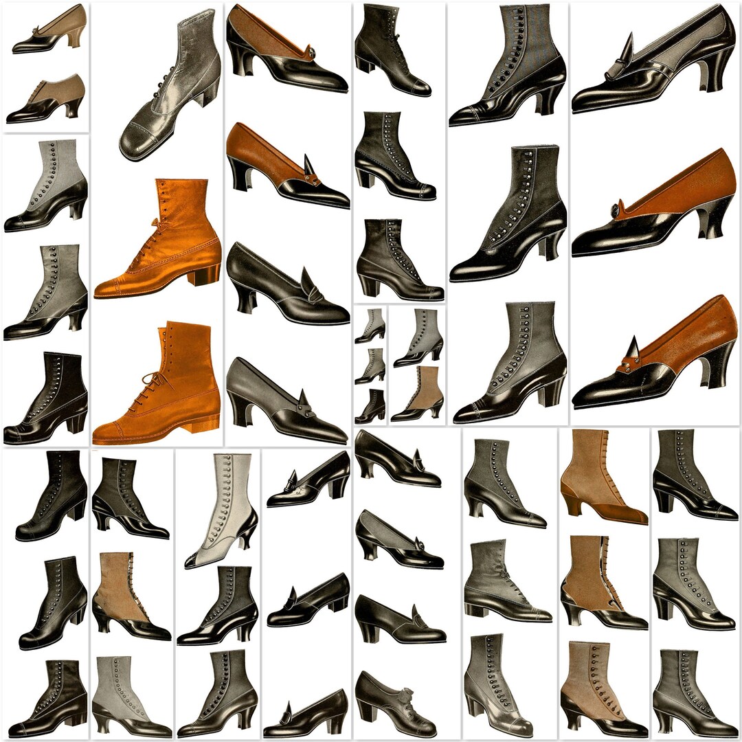 Vintage Women's Shoe Images | Printable 1915 Shoe Clipart Download ...
