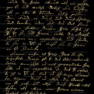 Old Handwriting Gold Overlays Set 1 | 5 Vintage Transparent Background ...