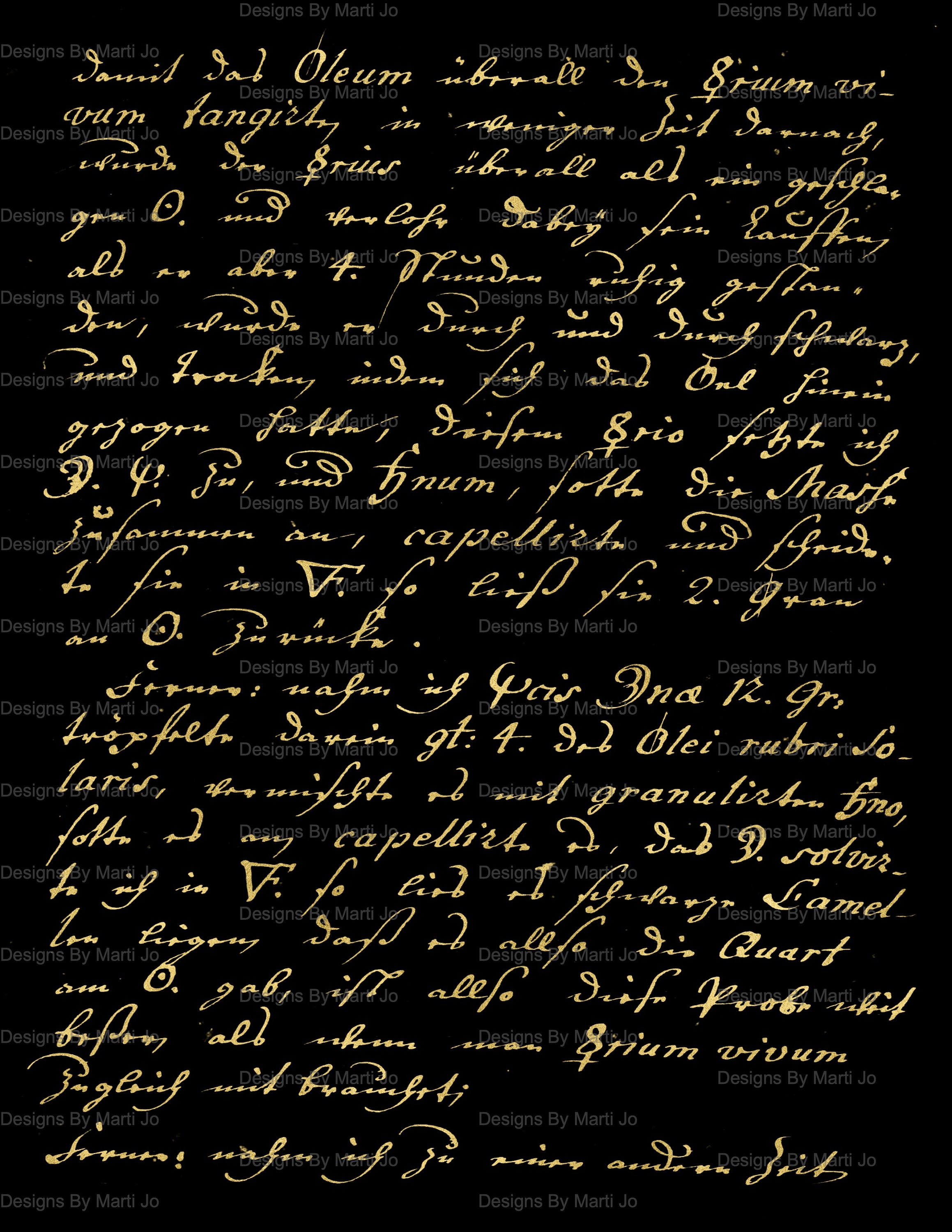 Old Handwriting Gold Overlays Set 1 5 Vintage Transparent - Etsy