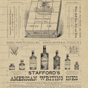 Vintage Ads Overlays | 15 Vintage Stationary Advertisements Transparent ...