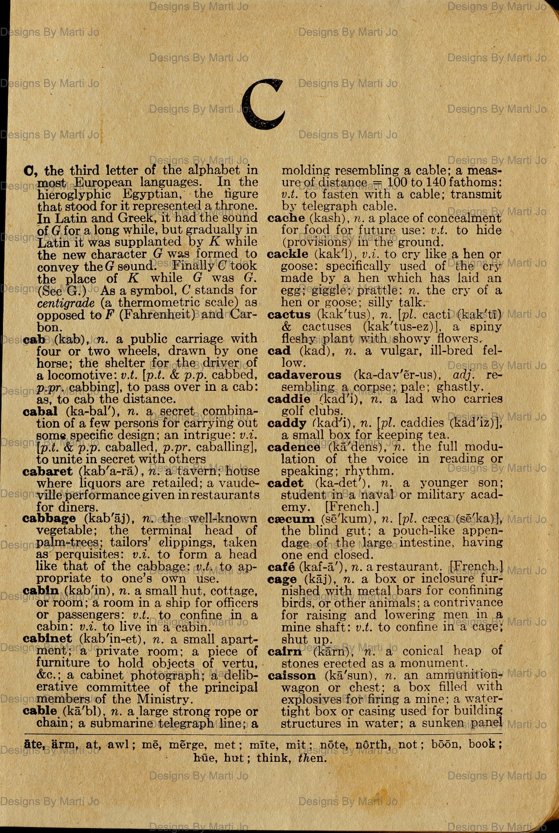 Vintage Dictionary Paper Overlay Set 26 Antique Printable | Etsy