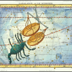 French Vintage Posters Astronomie | 29 Colored Printable Constellation ...