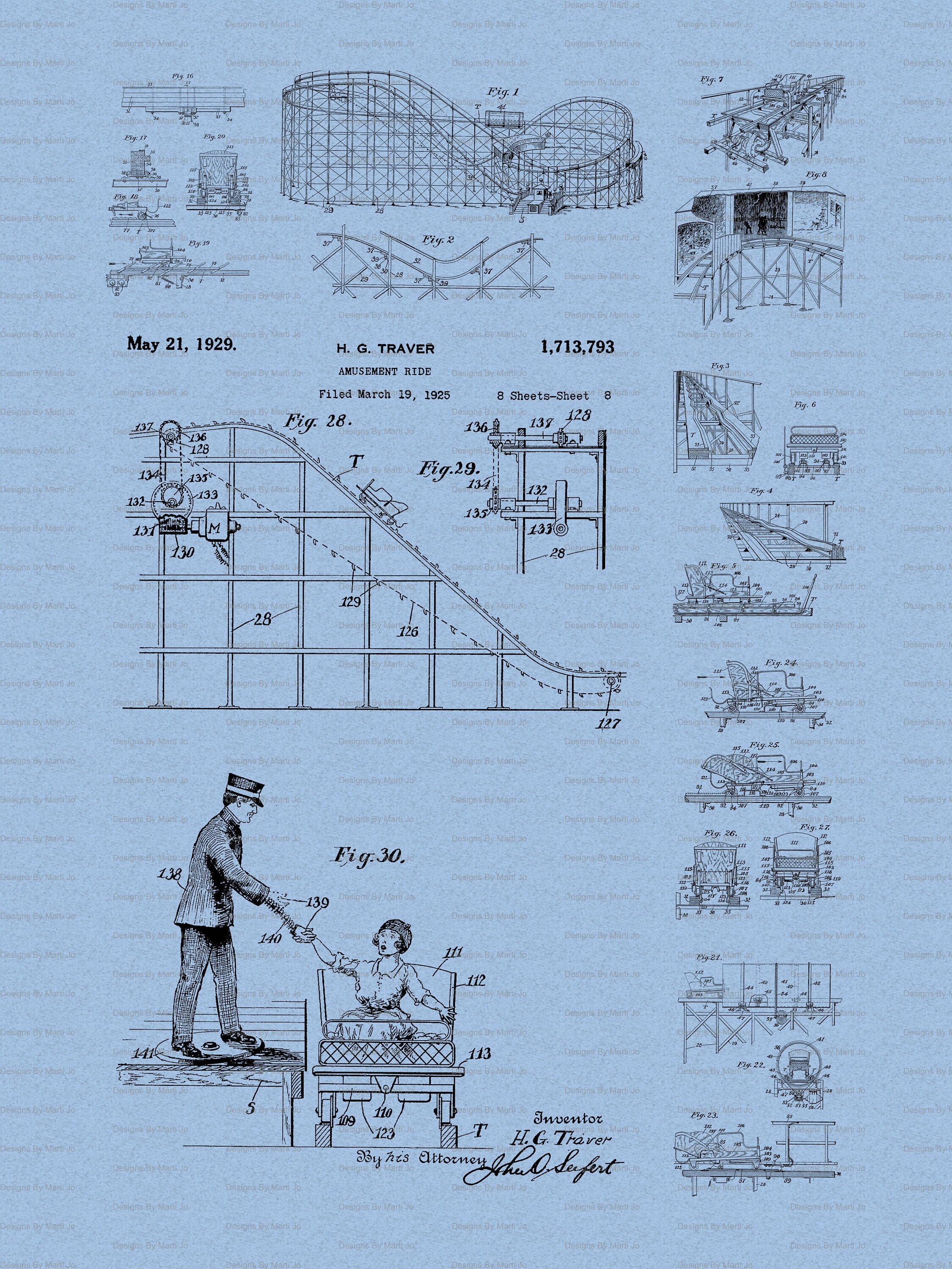 Art & Collectibles Instant Digital Download Vintage Roller Coaster ...