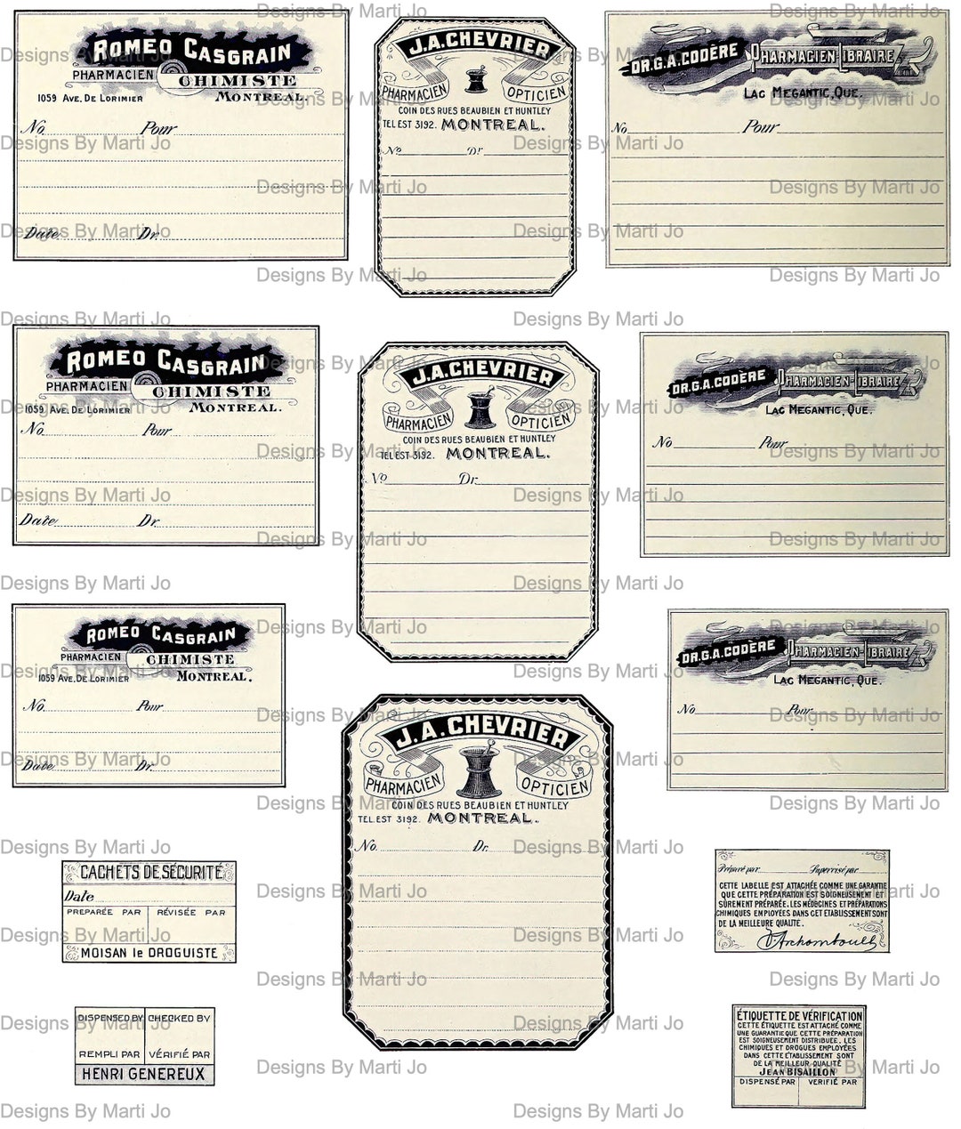 Vintage Pharmacy Prescription Labels | Printable Blank Vintage ...