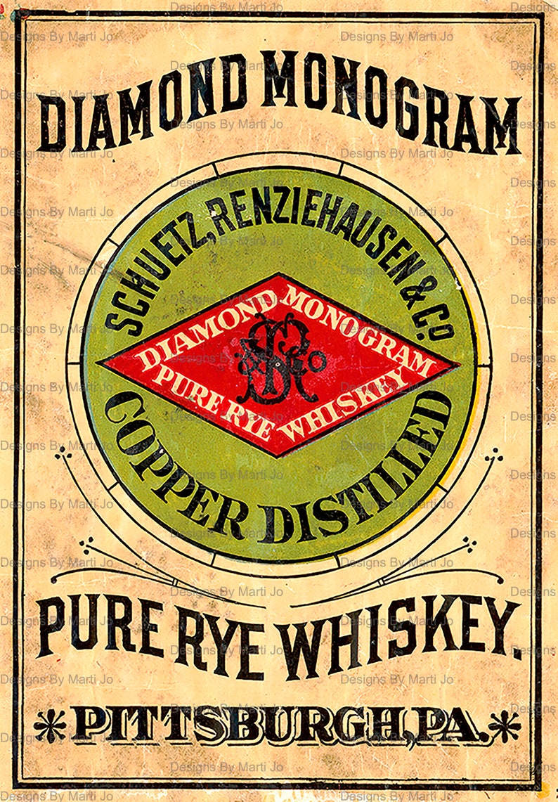 Old Whiskey Labels Set 1 | 70 Digital Vintage Liquor Labels | BONUS ...