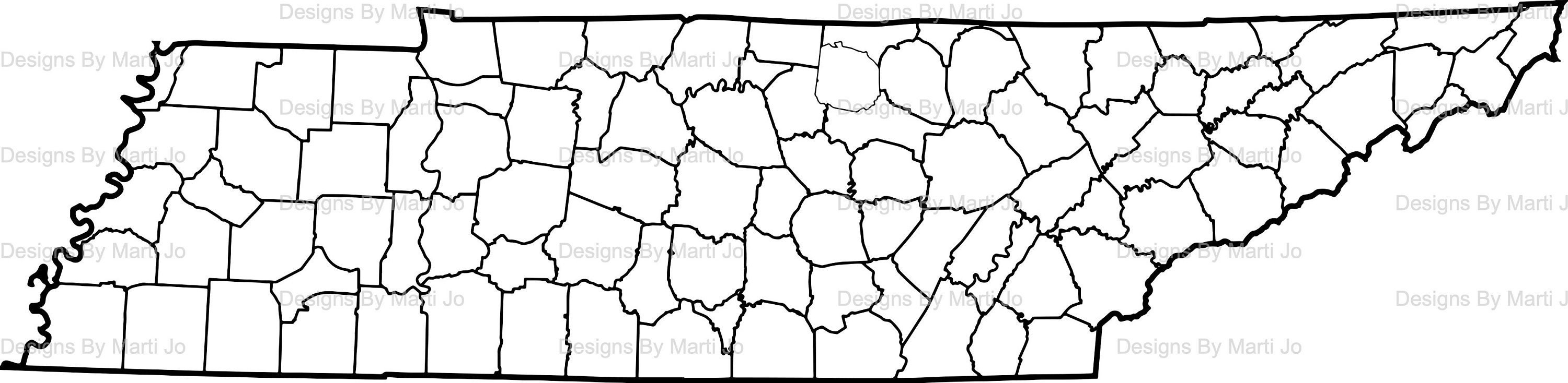 Tennessee County Map