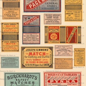Vintage Match Box Covers | 15 Miscellaneous Antique Match Box Jpgs | 8 ...