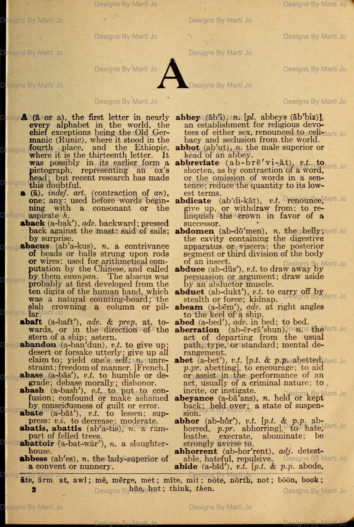 Vintage Old Dictionary Pages | 26 Antique Dictionary Printable JPG ...