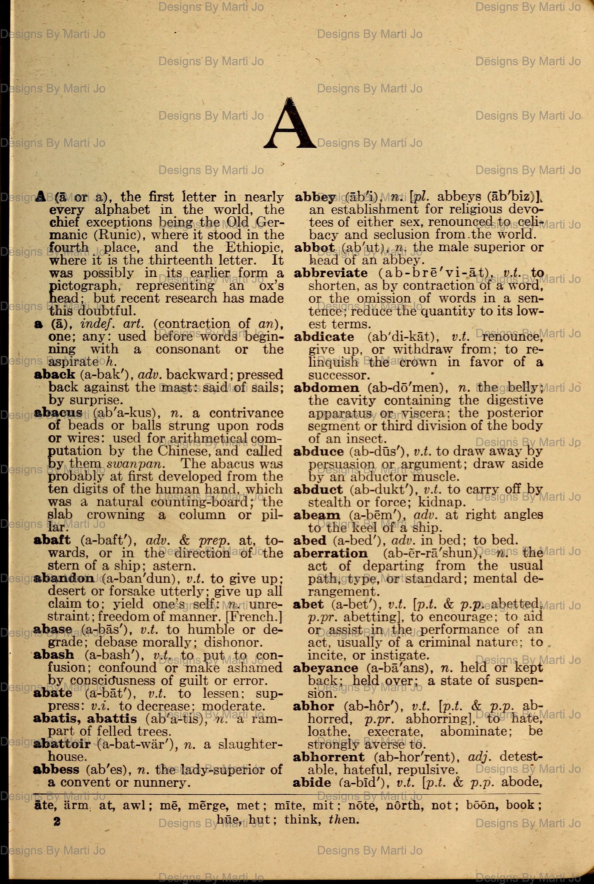 Vintage Old Dictionary Pages 26 Antique Dictionary Printable - Etsy