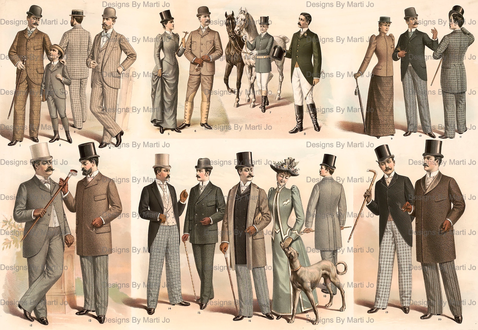 10 Vintage People Collage Set 1 Printable Antique People | Etsy