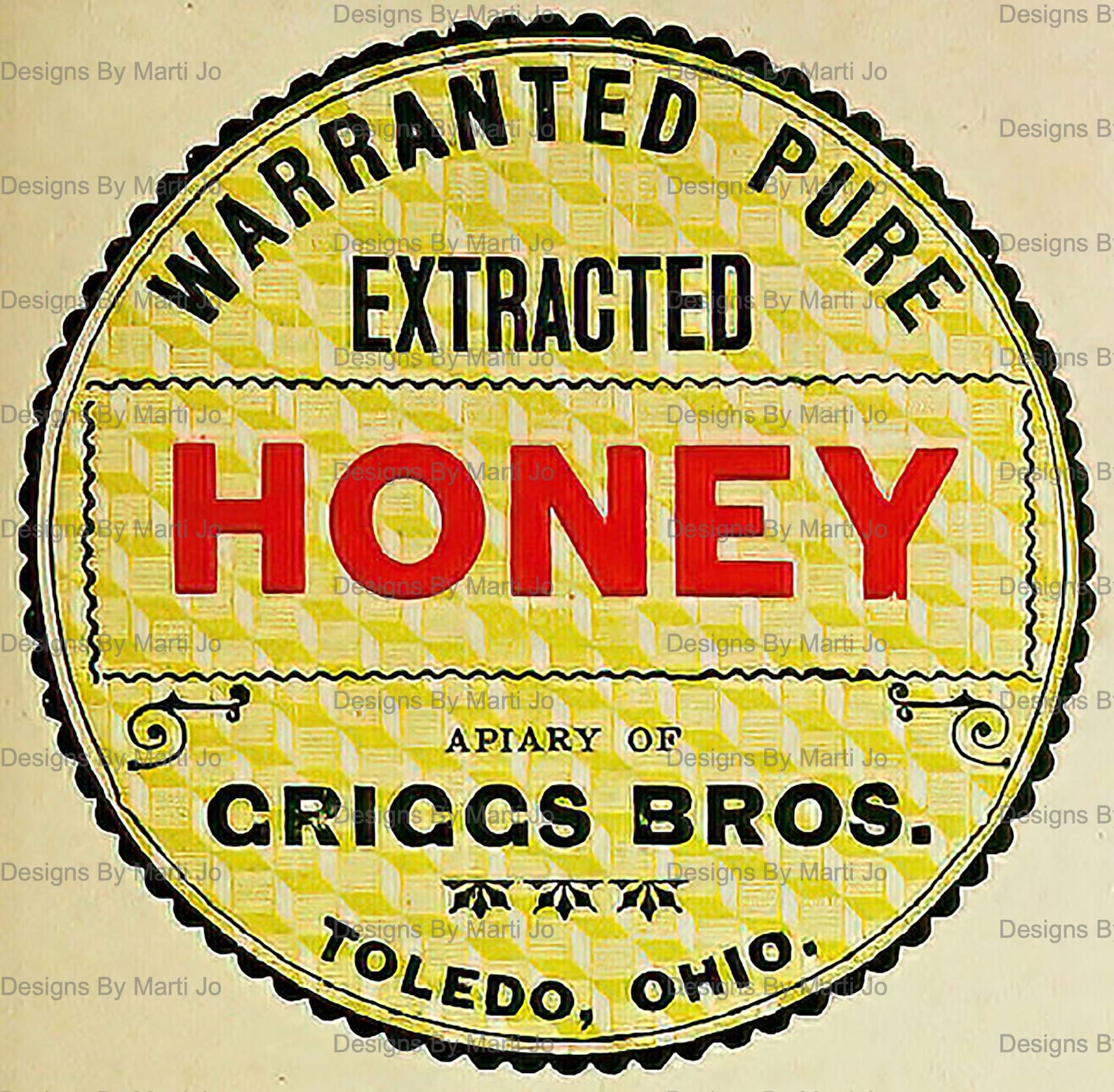 Antique Honey Labels Kit | 38 Printable Vintage Honey Related JPG ...