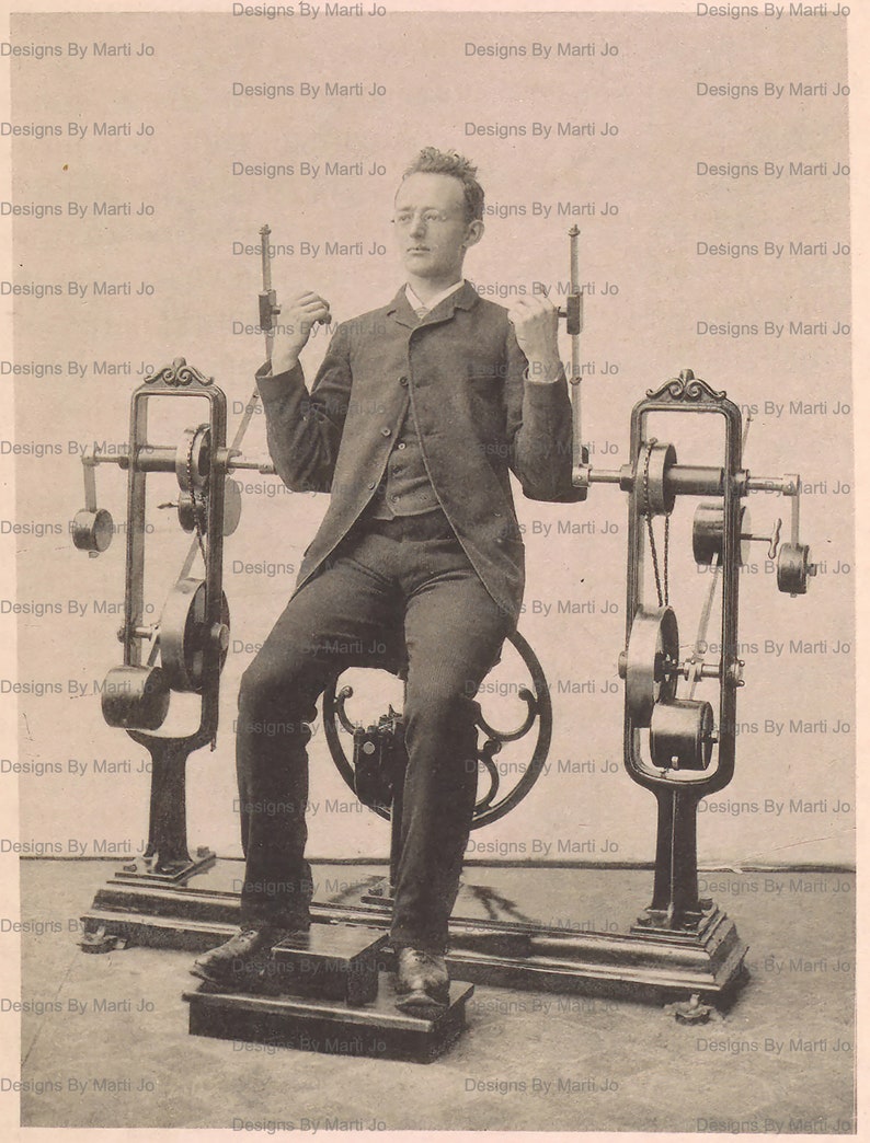 Vintage Weird Exercise Machines | Printable Wacky Exercise Machines ...