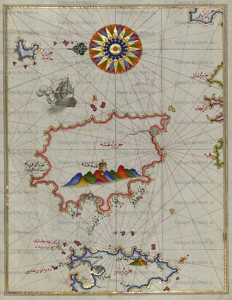 Vintage Hand Drawn Colored Maps 20 Printable Antique Map JPG - Etsy