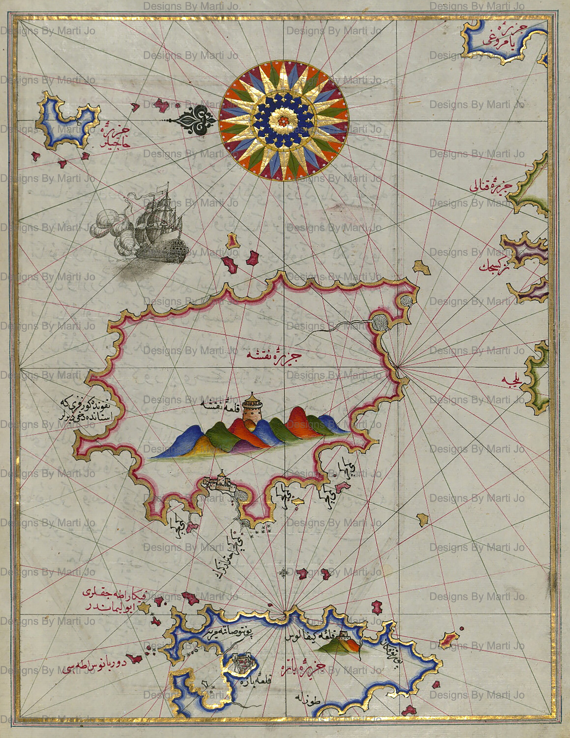 Vintage Hand Drawn Colored Maps 20 Printable Antique Map JPG - Etsy