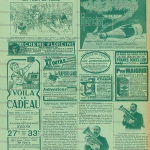 Vintage French Ads Paper Set | 12 Colorful Vintage French ...