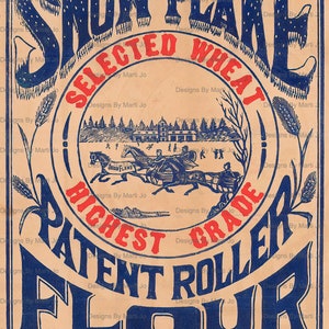 Vintage Flour Labels 1 | 50 Printable Vintage Flour Bag Labels ...