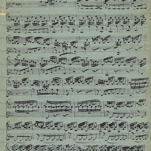 Antique Sheet Music Overlays Set 2 | Johann Sebastian Bach | 10 Vintage ...
