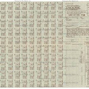 Vintage World War 2 Ration Book Clipart | 50 Printable Ration Stamps ...