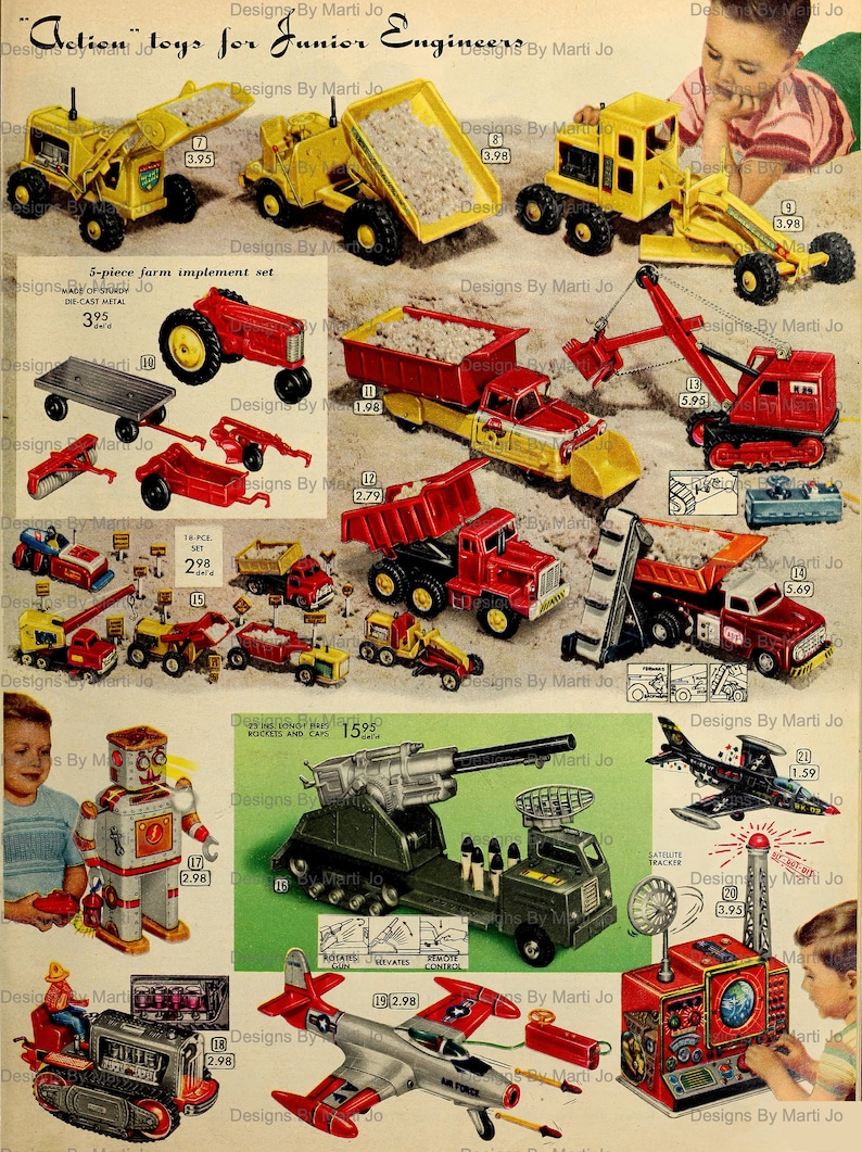 10 Vintage Printable 1958 Color Toy Catalog JPG Pages Budget - Etsy