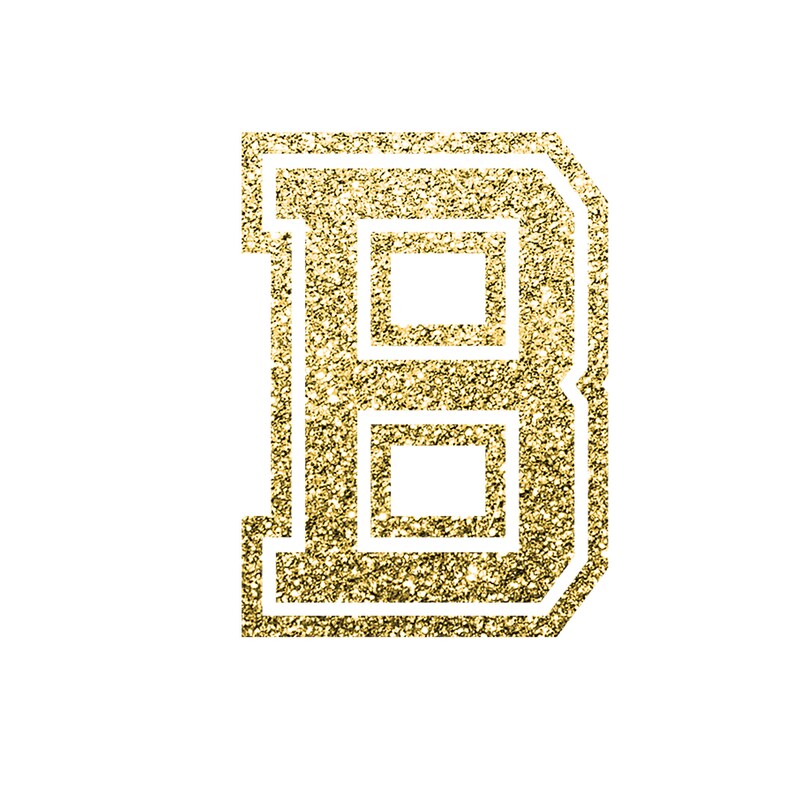 Gold Glitter Varsity Letters Digital Clipart Printable - Etsy